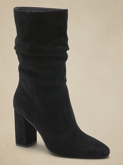 Suede Slouchy Boot | Banana Republic