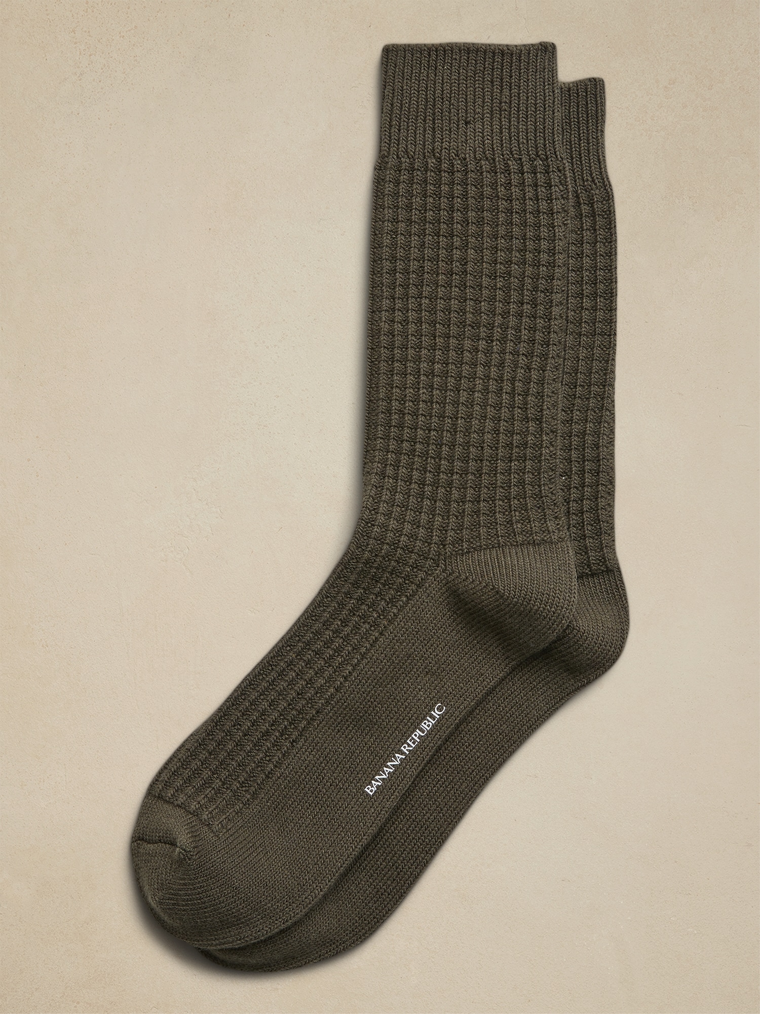 Waffle-Knit Crew Sock | Banana Republic