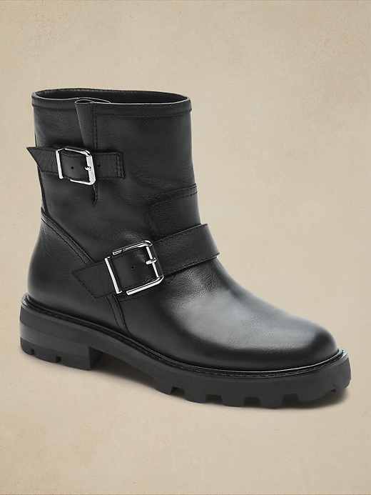 Leather Moto Boot | Banana Republic