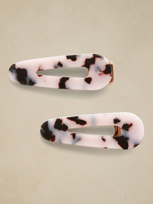 Tortoise Round Hair Clip Set | Banana Republic