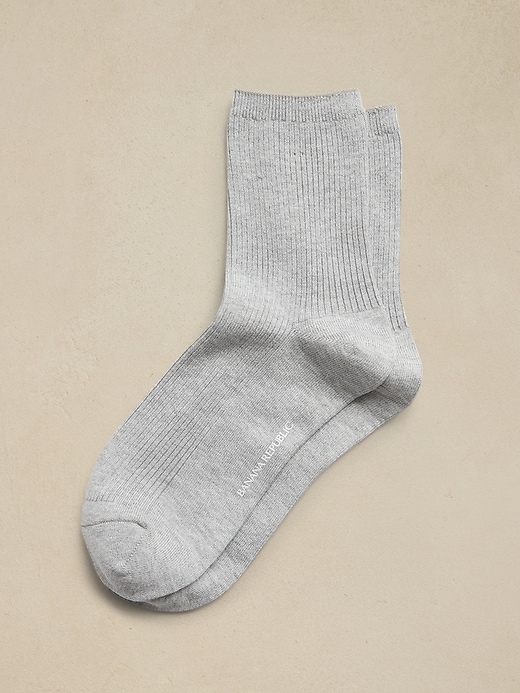 Silk-Cotton Crew Sock | Banana Republic