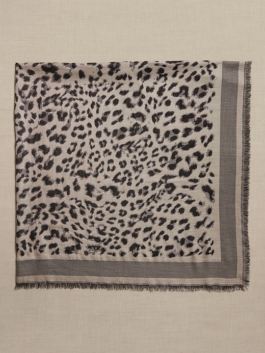 Wool-Silk Jacquard Scarf | Banana Republic