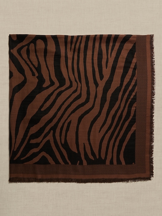 Wool-Silk Jacquard Scarf | Banana Republic