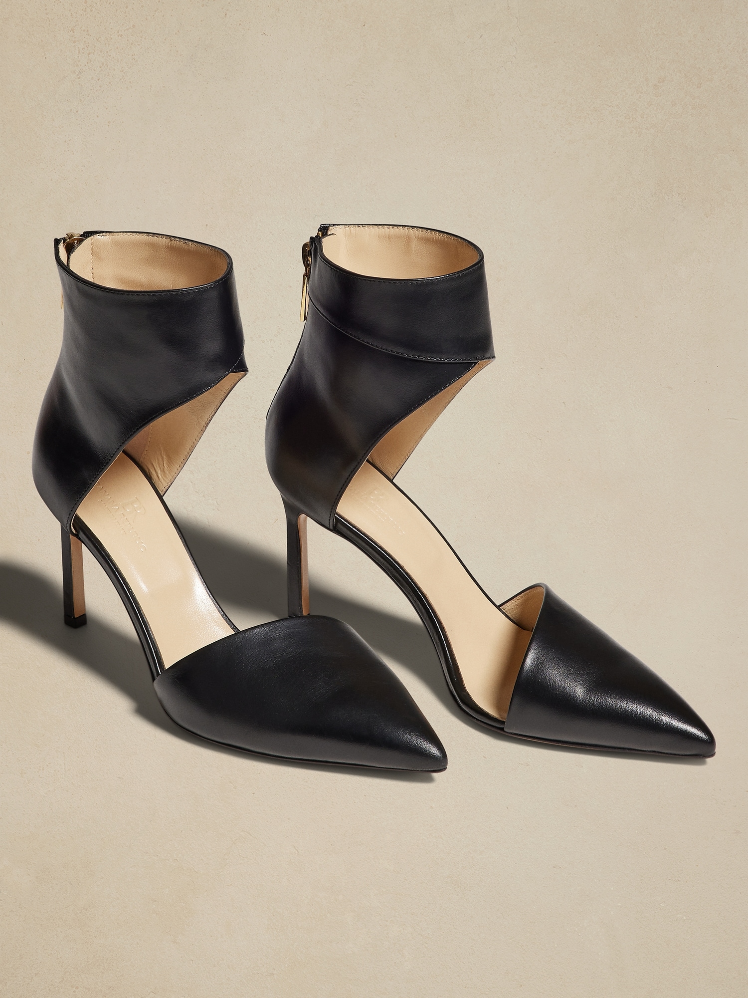 Valais Leather Heel | Banana Republic