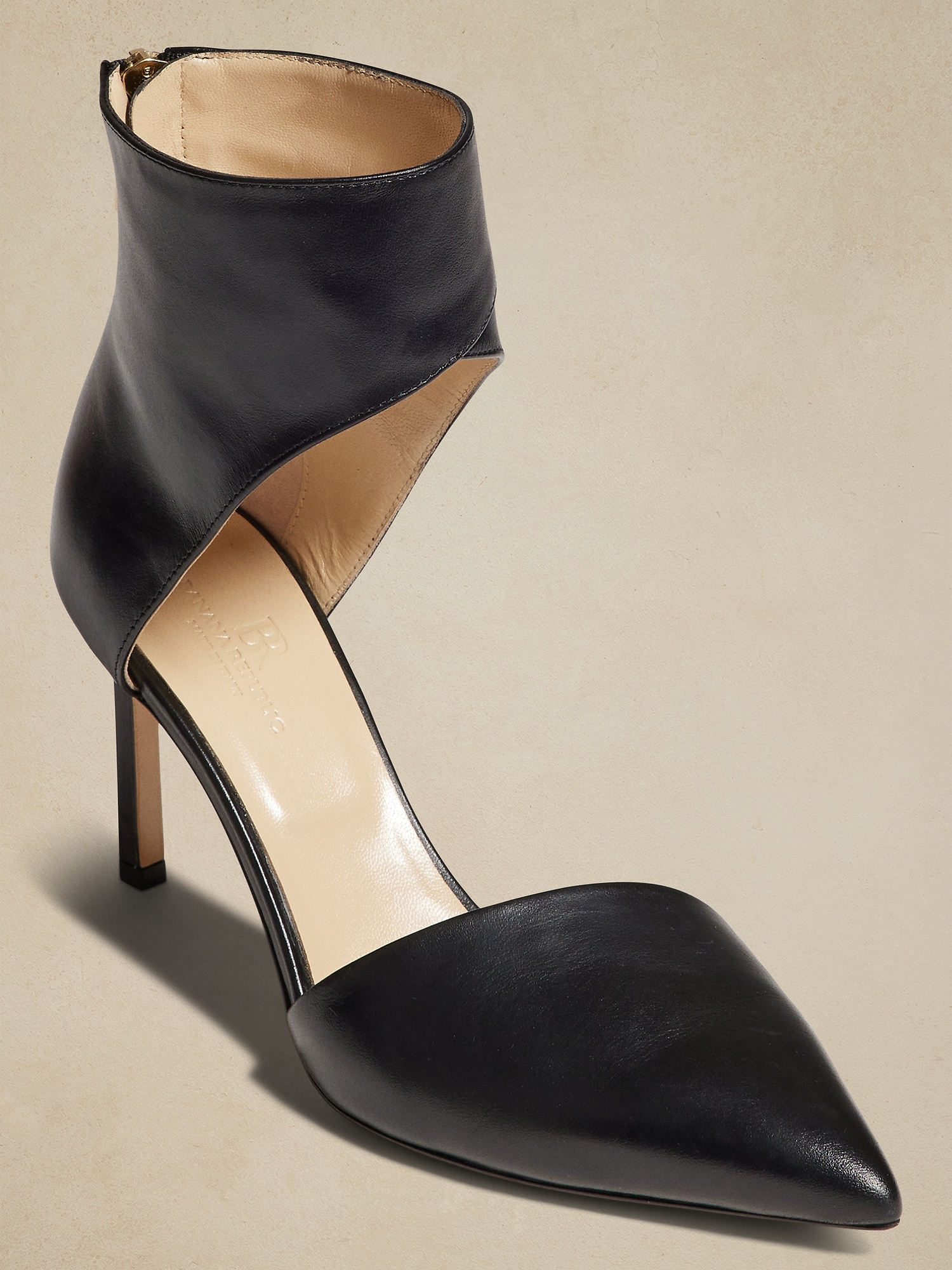 Valais Leather Heel | Banana Republic