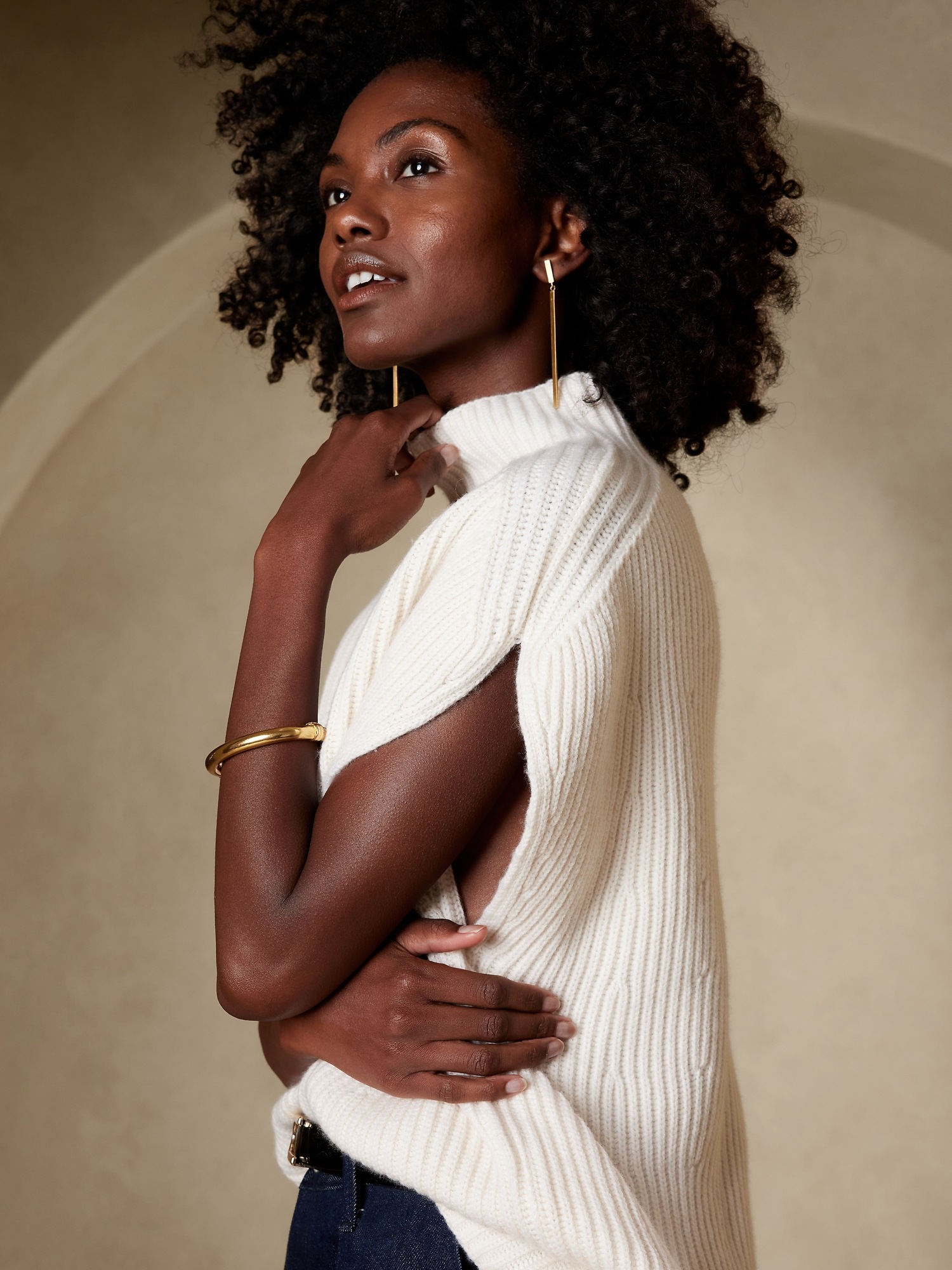 Canyon Merino-Cashmere Poncho | Banana Republic
