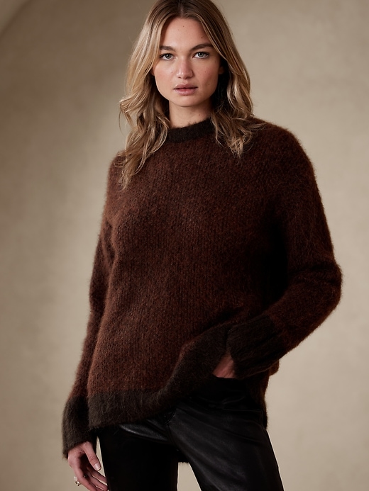 Andi Oversized Alpaca-Blend Sweater | Banana Republic