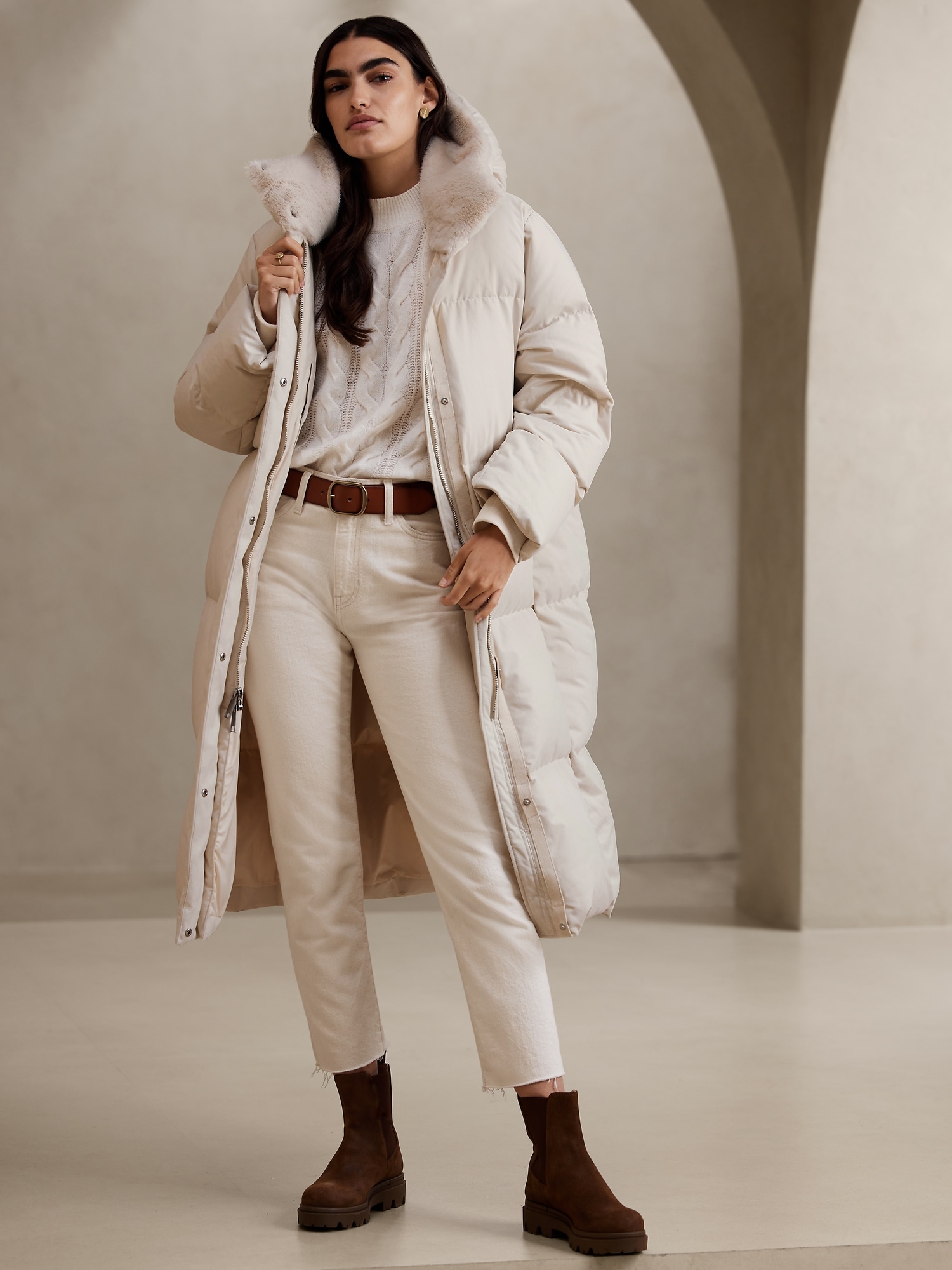 Lowri Oversized Puffer Coat | Banana Republic