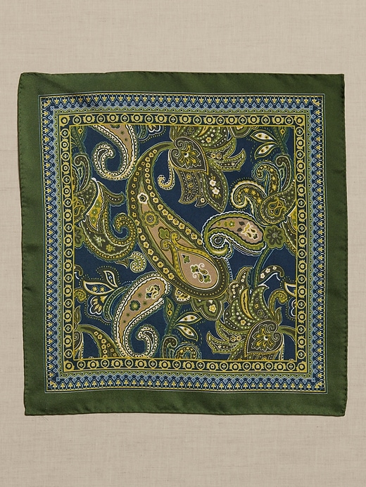 Paisley Silk Pocket Square | Banana Republic