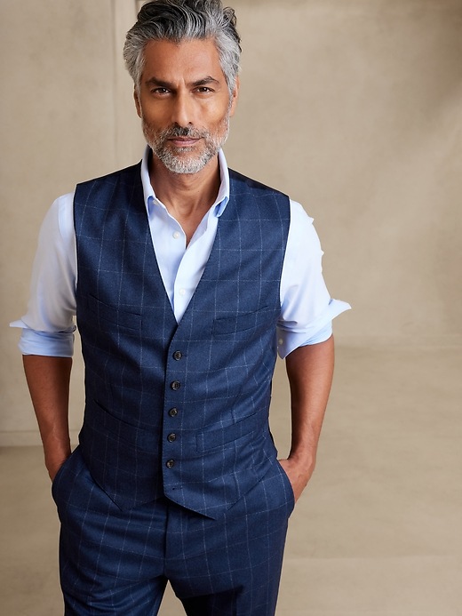 Perfect Italian Flannel Suit Vest | Banana Republic