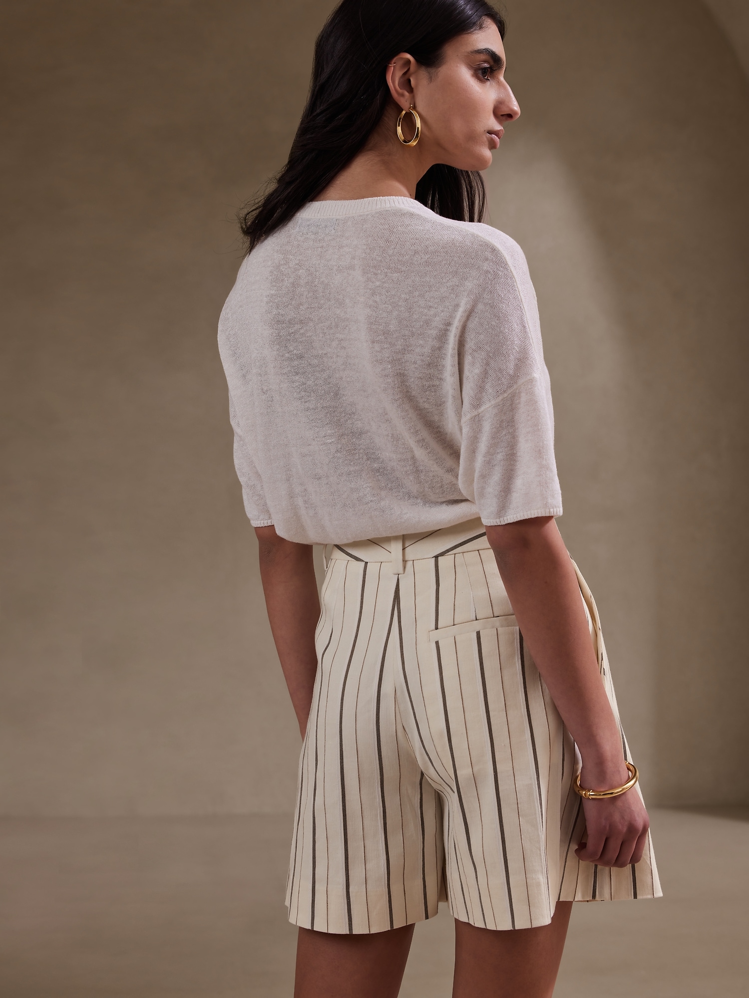 Alva Linen-Cotton Short | Banana Republic