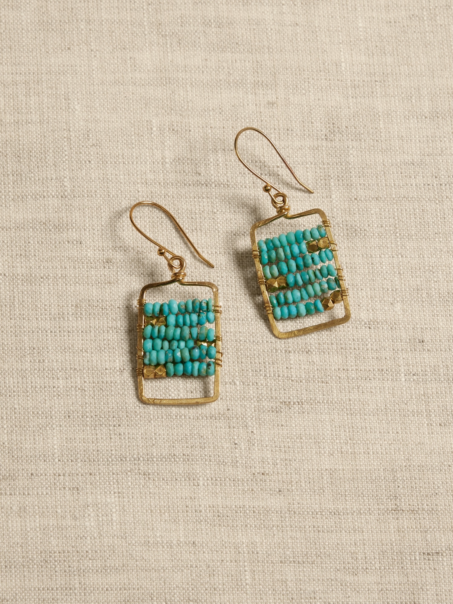 Turquoise Bead Abacus Earrings by Aureus + Argent | Banana Republic