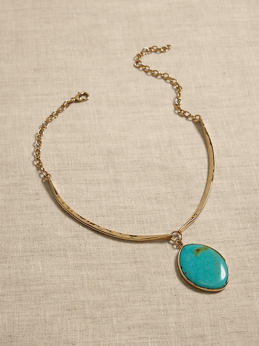 Modern Turquoise Choker Necklace By Aureus Argent Banana Republic