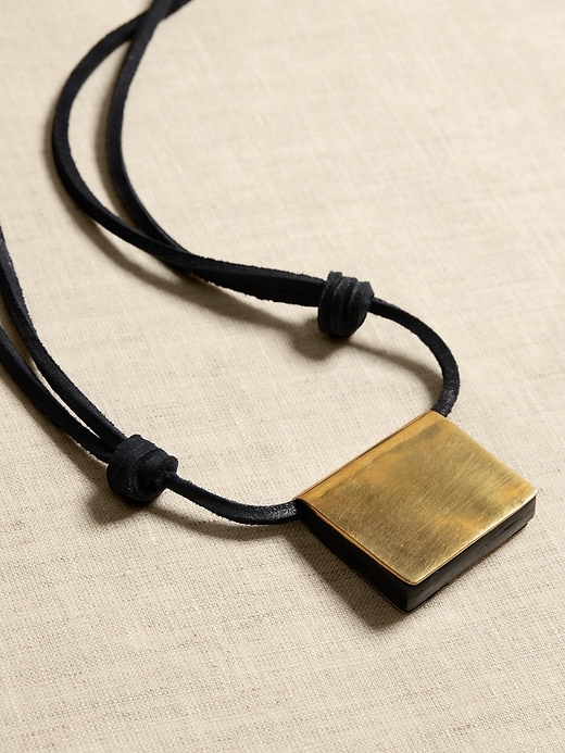 Kitab Leather Tablet Necklace | Hamimi | Banana Republic