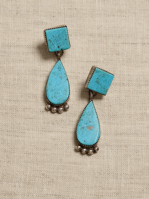 Turquoise Hourglass Earrings | Turquoise Collection | Banana Republic