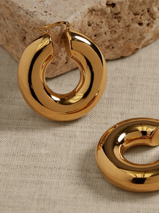 Ravena Large Bubble Hoop Earrings by Aureus + Argent | Banana Republic