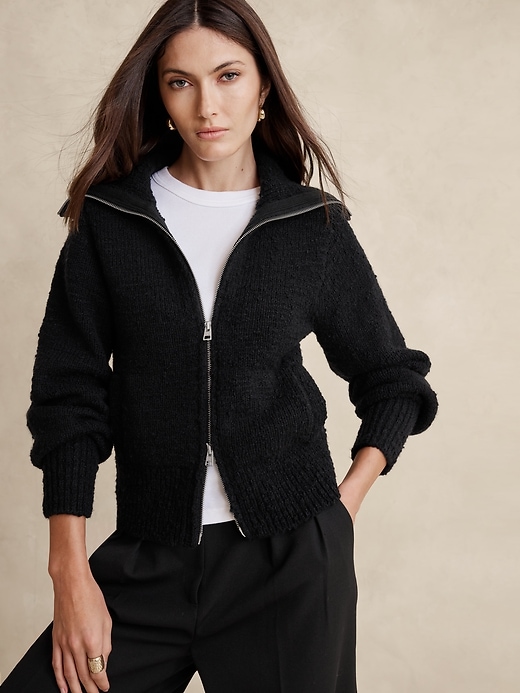 Austral Wool Sweater Jacket | Banana Republic