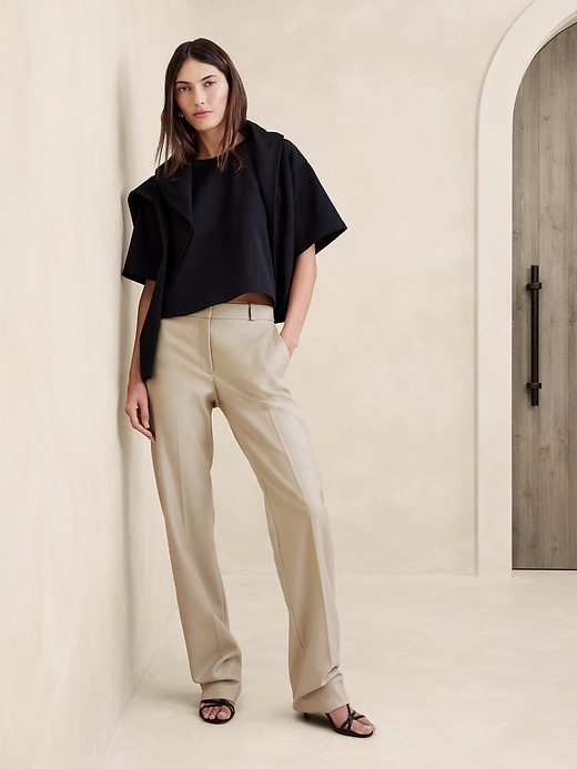 Lido Straight Italian Wool Pant | Banana Republic