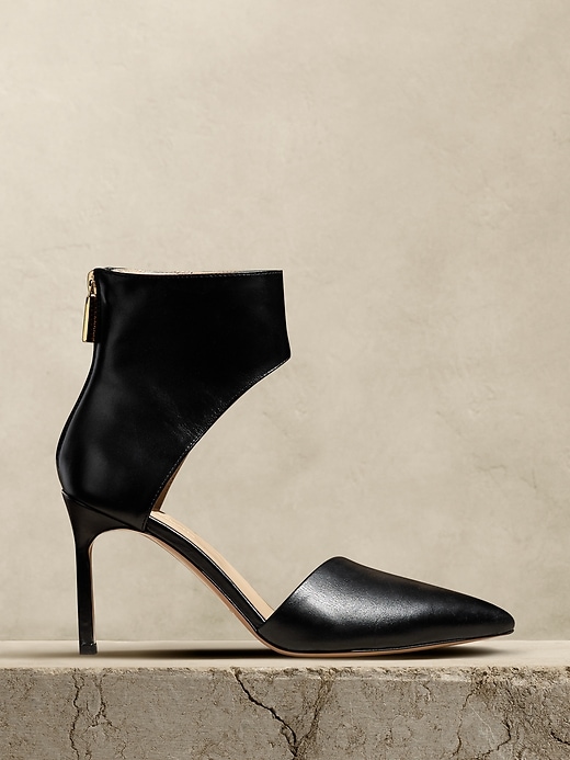 Valais Leather Heel | Banana Republic