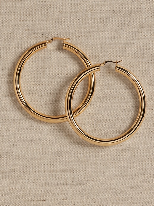 Ravena Large Round Hoops by Aureus + Argent | Banana Republic