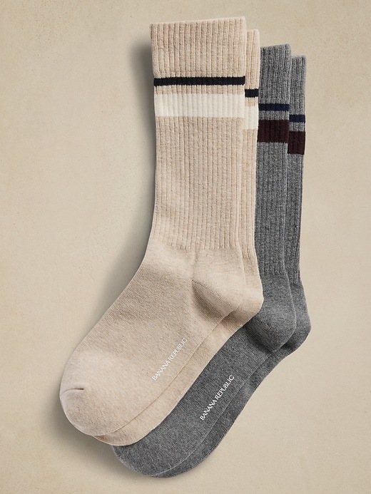 Rugby Stripe Cotton-Blend Sock | Banana Republic