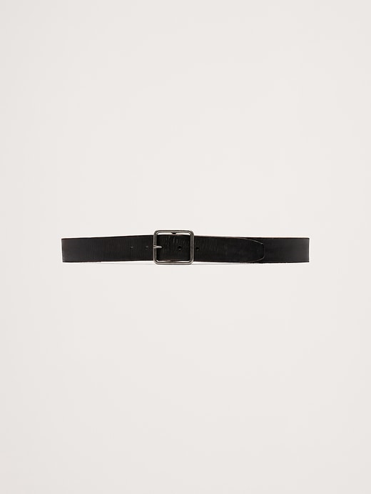 Leather Belt with Square Buckle | Banana Republic