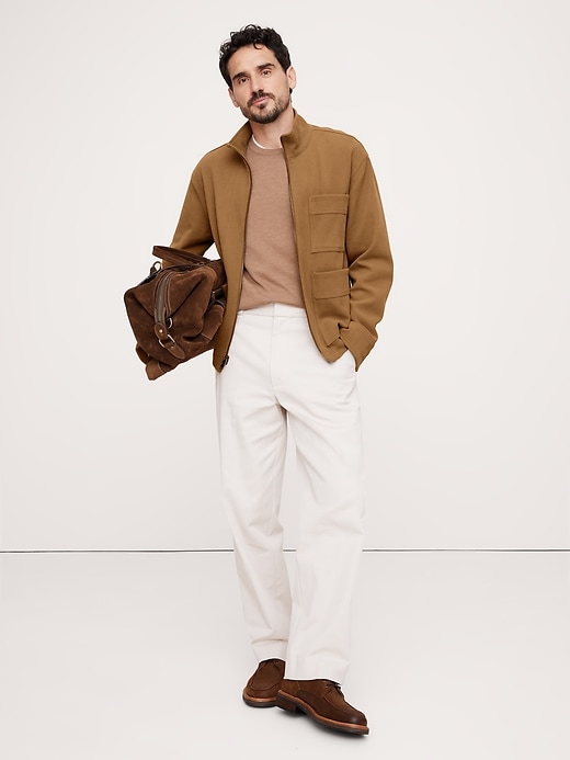 Ponte Zip-Up Chore Coat | Banana Republic