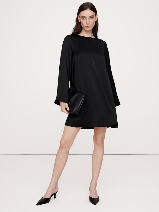 Italian Satin Mini Dress | Banana Republic