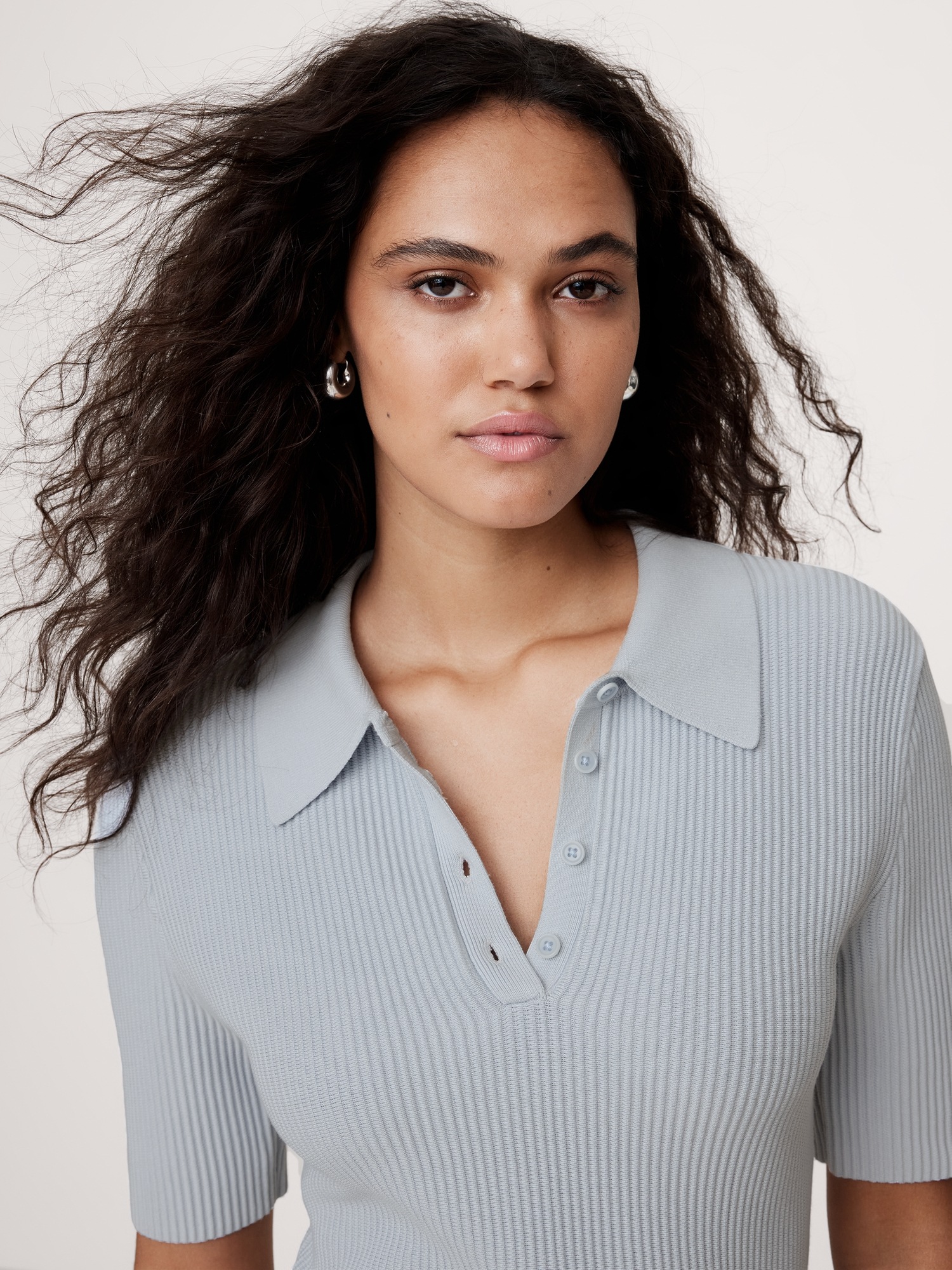 Sculpted Cropped Polo | Banana Republic
