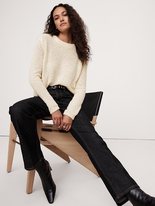 Merino-Blend Crew-Neck Sweater | Banana Republic