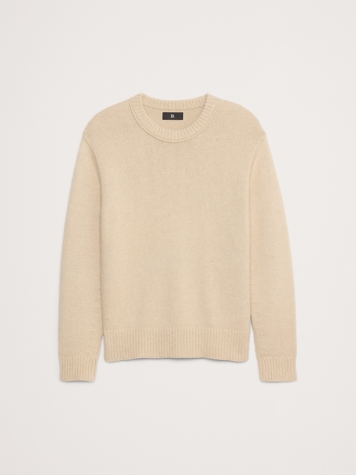 Relaxed Wool-Cotton Crew-Neck Sweater | Banana Republic