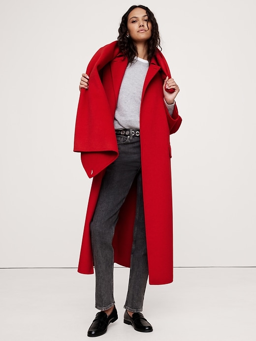 Oversized Double-Faced Cape Coat | Banana Republic