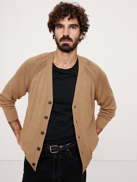 Italian Merino Cardigan Sweater | Banana Republic