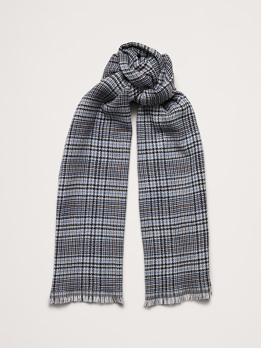 Plaid Lightweight Wool Scarf | Banana Republic