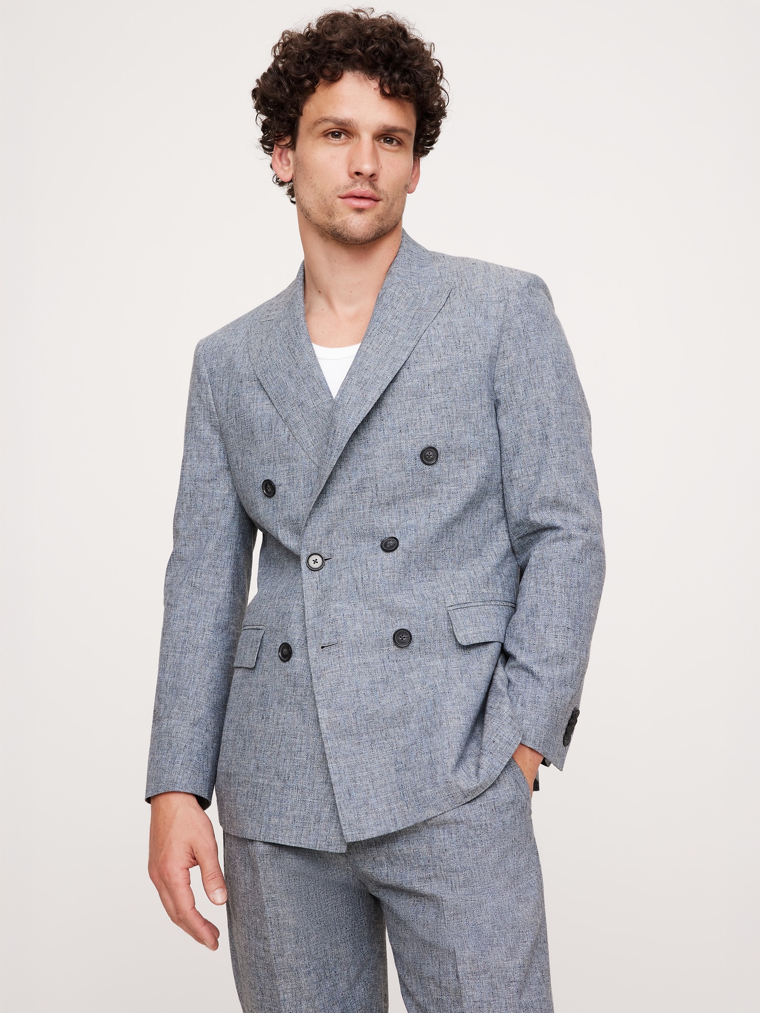Cotton Linen Double Breasted Suit Jacket Banana Republic Cotton Linen Double Breasted Suit Jacket Banana Republic