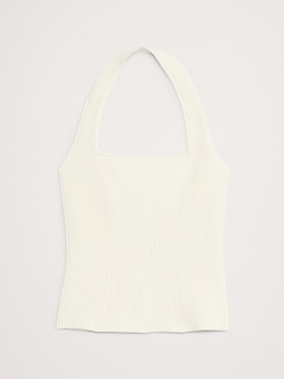 Sculpted Square-Neck Halter Top | Banana Republic