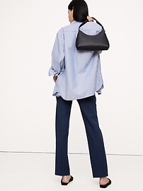 High-Rise Modern Slim City Stretch Ankle Pant | Banana Republic