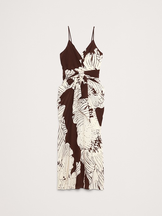 Matte Silk Wrap Dress | Banana Republic