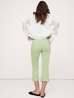 Mid-Rise Cotton Capri | Banana Republic