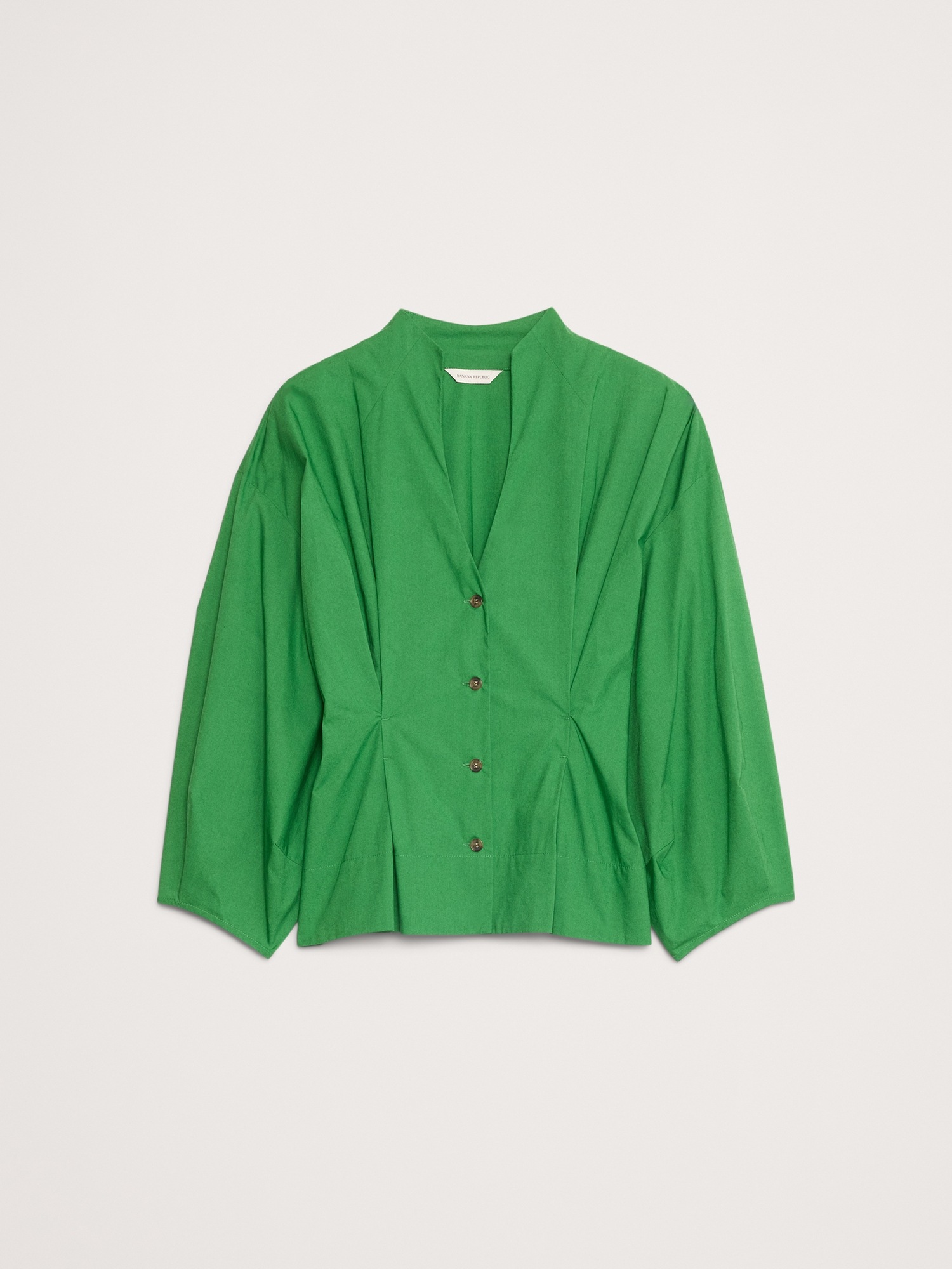 Cotton Poplin Cinched Waist Shirt Banana Republic