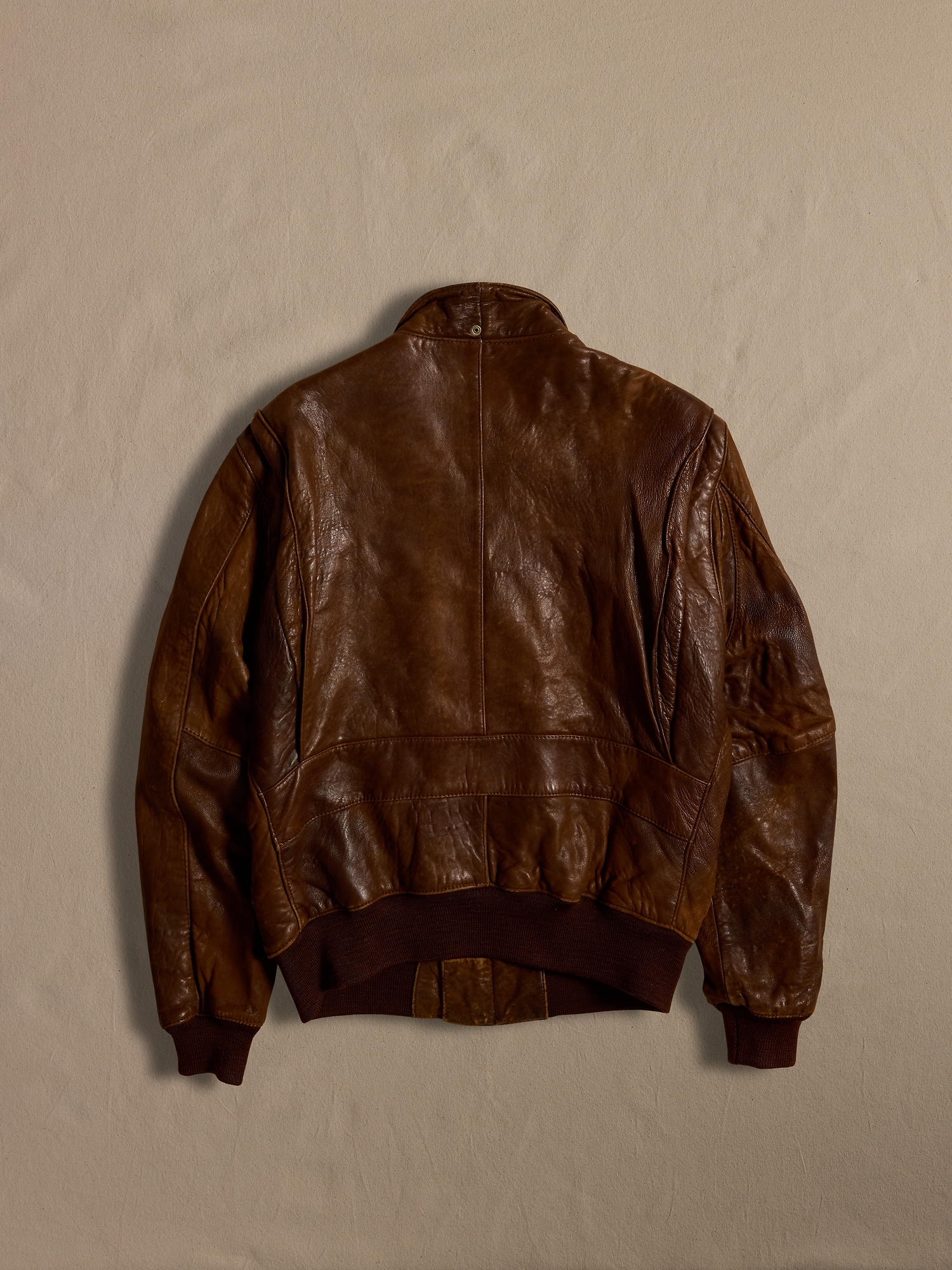 Archive Brown Leather Flight Jacket size 42 | Banana Republic